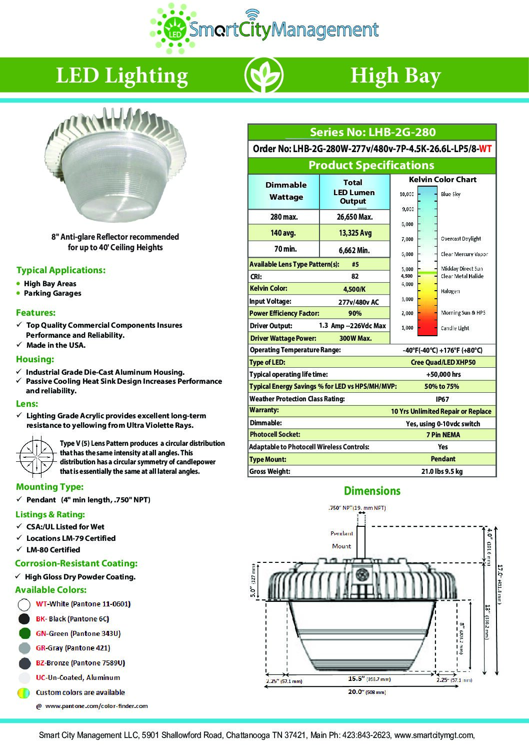 LHB-2G-280W-277v/480v - Smart City Management
